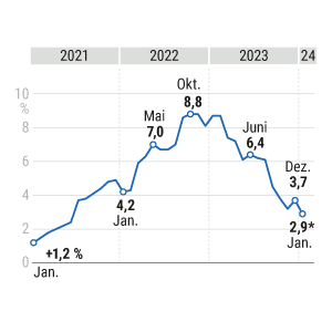 Die Inflationsrate – dpa-Shop